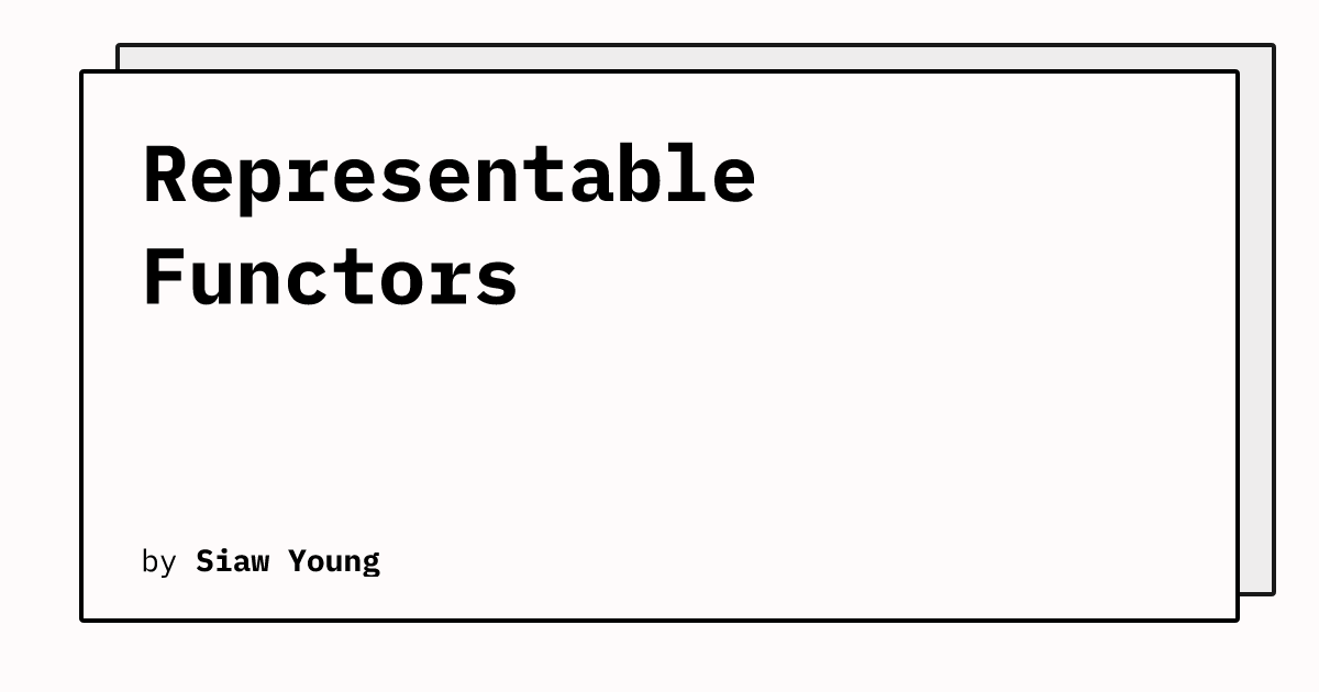 Representable Functors